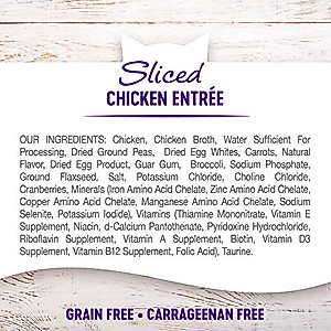 Wellness Complete Health Natural Grain Free Wet Canned Cat Food, Sliced Chicken Entree, 3-Ounce Can (Pack of 24)