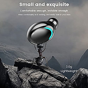Earbuds Headphones in-Ear Mini Headsets with Mic,Noise Cancelling, IPX5 Waterproof, Single/Twin Mode,USB-C Quick Charge with Display for Sport & Gym