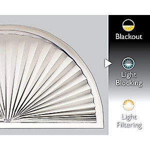 Redi Shade No Tools Original Arch Light Blocking Pleated Fabric Shade White, 72 in x 36 in