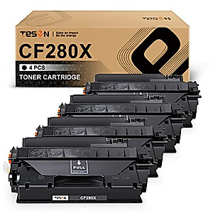 TESEN 80X CF280X Compatible Toner Cartridge Replacement for HP 80X CF280X Toner Black for use with HP Pro 400 M401N M401DN M401DNE M401DW MFP M425 M425DN M425DW P2055dn P2055x Printer 4PK