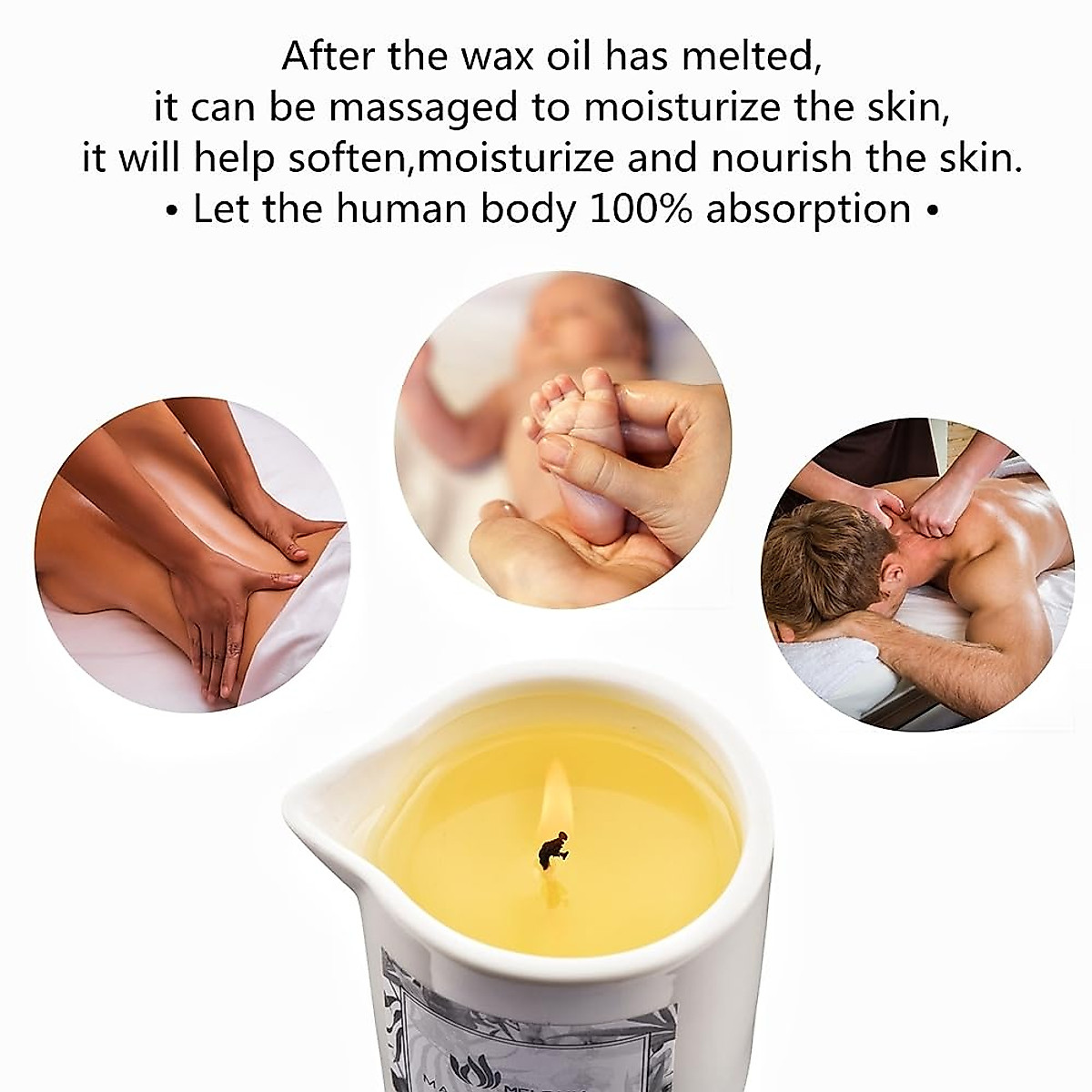 MELONY Soy Massage Oil Candle | Coconut | 8.1OZ / 230G | Perfect Intensive Skin Treatment Candle | Nourishing with Almond Oil, Shea Butter & Cocoa Butter | Massage & Moisturise