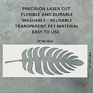 Large Leaf Stencils for Painting (12x16 Inch) - Wall Stencils for Painting Large Pattern – Stencils for Painting on Walls, Furniture & Art –Scrapbooking Tropical Stencil Vinyl -Incl. Palm Leaf Stencil