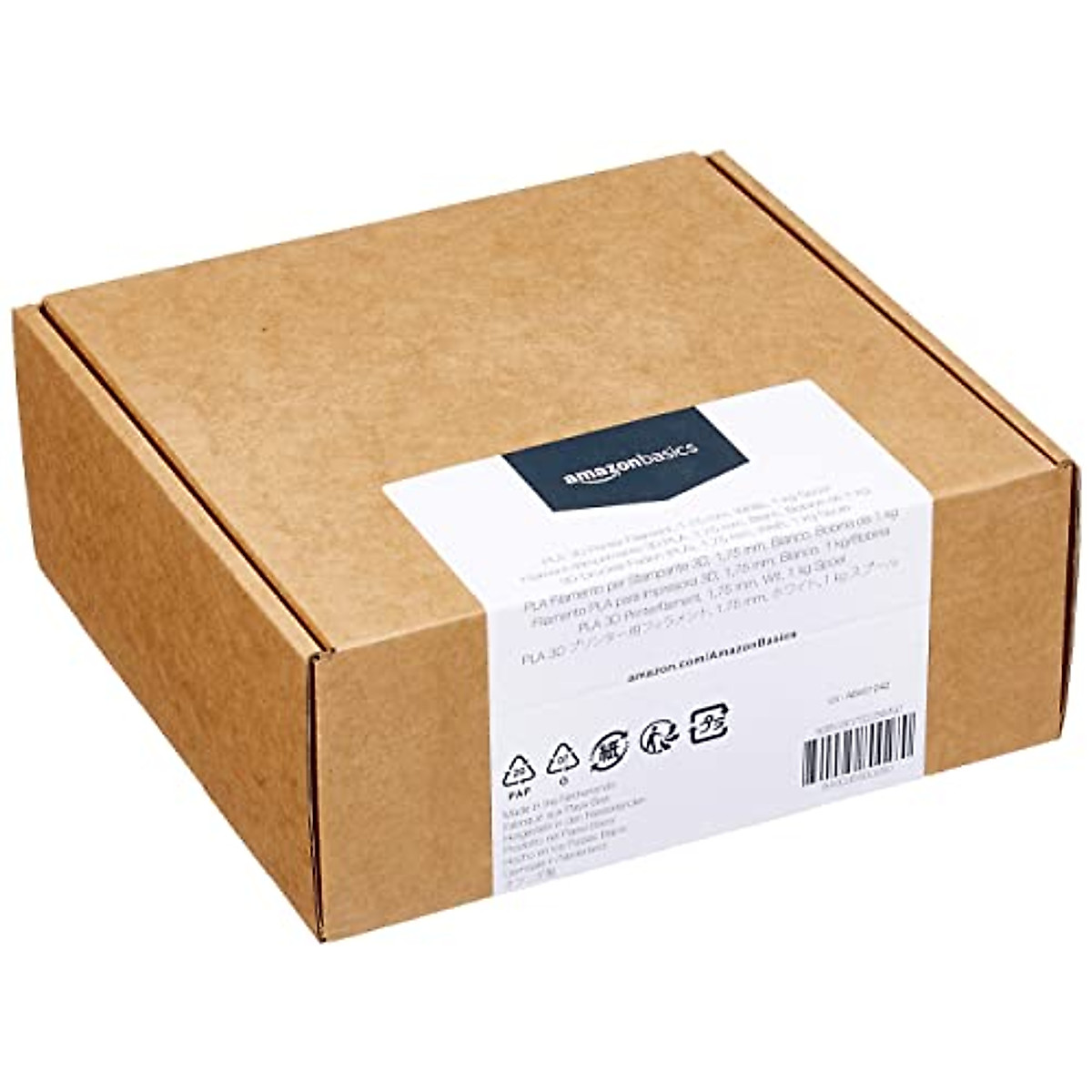 Amazon Basics PLA 3D Printer Filament, 1.75mm, White, 1 kg Spool