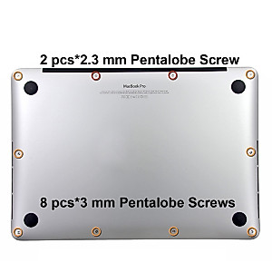 Infinite Products Replacement for MacBook Pro and MacBook Pro Retina Rubber Feet with Screws for 13" 15" 17" 08 09 10 11 12 13 14 15 16 17 A1398 A1425 A1502 (MacBook Retina 2012+)