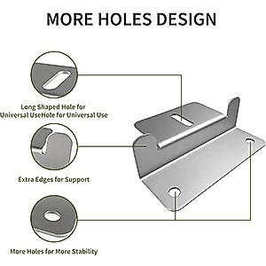 HQST Solar Panel Mounting Brackets with Nuts and Bolts Set of 4 Units, Supporting for RV, Boat, Roof, Wall and Other Off Gird Installation