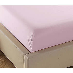 4U'LIFE 2-Pack Fitted Sheets,Prime 1800 Series, Ultra Soft & Comfortable, Double Brushed Microfiber, (Pink, 2-Pack Twin)
