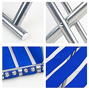 shyliey Folding Luggage Rack for Guest Room, Heavy Duty Steel Suitcase Holder, Easily Assemble Metal Stand, Narrow Foldable Space Saving Hotel Storage Rack (Blue)