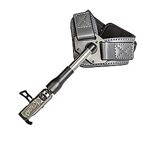 Trophy Ridge DrawPoint Archery Bow Release - Infinitely Adjustable Index Finger Release with 360-Degree Rotation, Customizable Length, Smooth Leather Wrist Strap