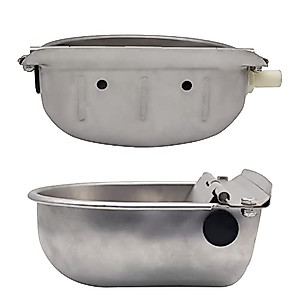 Automatic Dog Feeder Trough Bowl Dispenser Waterer for Pet Dog Horse Cattle Goat Sheep Water Stainless Steel Farm Tool