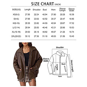 Trendy Queen Womens Leather Jackets Oversized Faux Motorcycle Plus Size Moto Biker Coat Fall Outfits Fashion Clothes 2025 Black M