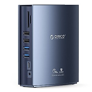 ORICO MacBook Docking Station for MacBook Pro M1, Mac, Window, 15 in 1 USB C Triple Display Docking Station with Dual Moniter 4K HDM, 8 USB Ports, Display Port, 100W PD, RJ45, 3.5mm Audio, TF/SD