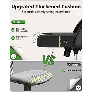 Kensaker Home Office Chair, High Back Ergonomic Desk Chair with 3D Armrests, Lumbar Support, Mesh Computer Chair with Adjustable Headrest, for Home, Office, Work, Student