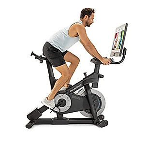NordicTrack Commercial S27i Studio Cycle with 27” HD Touchscreen for Interactive Studio & Global Workouts, 30-Day iFIT Family Membership Included