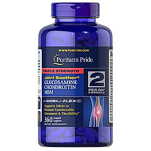 Puritan's Pride Glucosamine, Chondroitin & MSM Joint Soother-2 Per Day Formula, Tablet