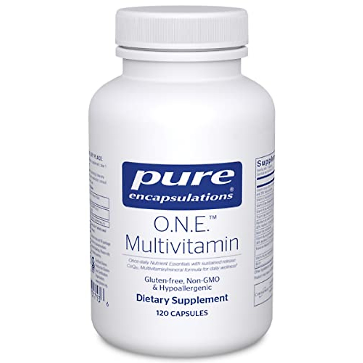 Pure Encapsulations O.N.E. Multivitamin - Once Daily Multivitamin with Antioxidant Complex Metafolin, CoQ10, and Lutein to Support Vision, Cognitive Function, and Cellular Health* - 120 Capsules