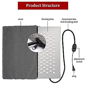 KHEARPSL Pet Heating Pad 12.5"x18.5" Livestock Heating Pad Chicken Coop Heater Heating Plate for Dog Cat Pig Chicken Sheep Rabbit Livestock Farm Animals (12.5 in x 18.5 in)