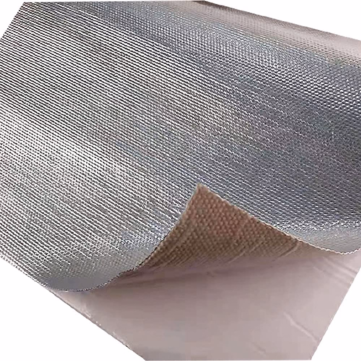 Ummickl 12'' X 24''Aluminized Heat Shield Mat Thermal Barrier Adhesive Backed Heat Blanket, Fiberglass Insulation Reflective Material High Temp Protection