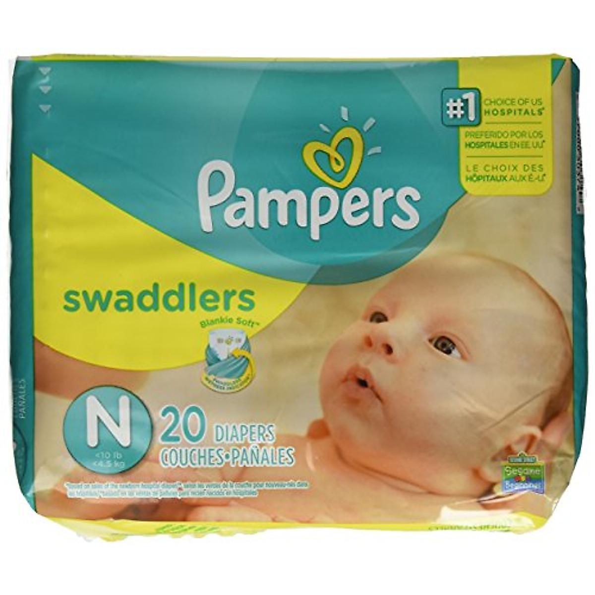 Pampers Swaddlers Newborn 120 Diapers (6 packs of 20)