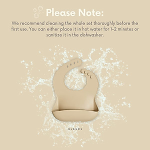 OLGUDS - Silicone Baby Feeding Set - Baby Led Weaning - Toddler Eating Utensils Bib Suction Bowl Divided Plate Sippy Cup - Baby First Stage Solid Food Essentials Dish Set - 6+ Months (Dark Pink)