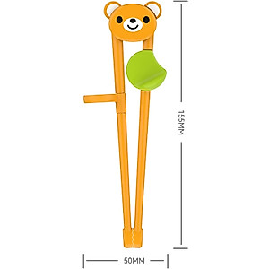 Black Training Chop-sticks for Kids, Training Chop-sticks Comfortable Grip Chewable Cartoon Chop-sticks for Beginners Learning chop-sticks Flatware