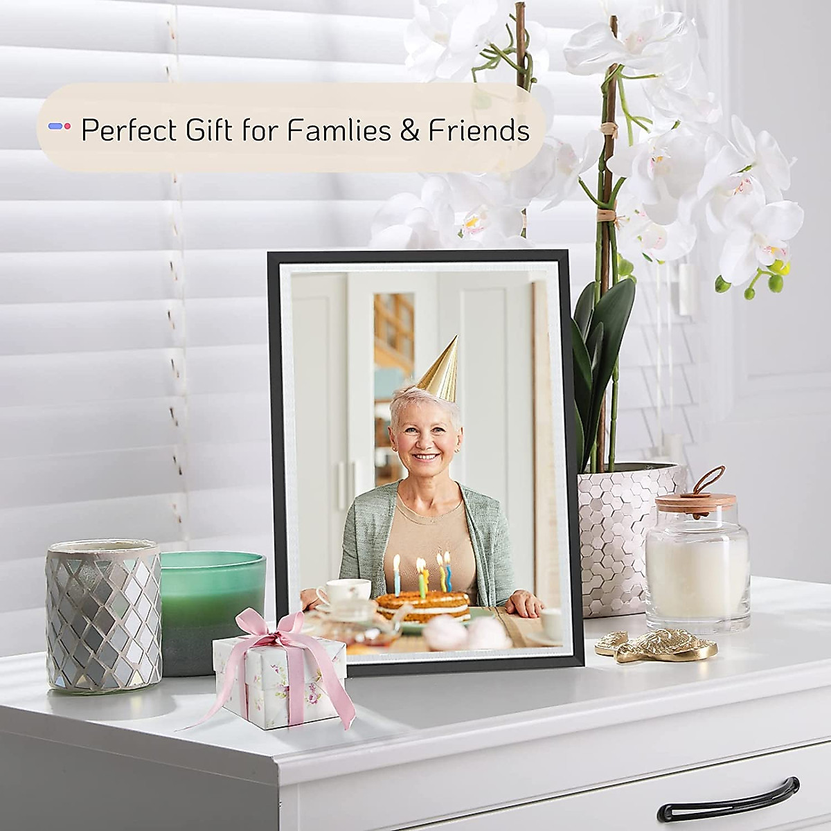 NexFoto Large 14 Inch Smart 3K Digital Picture Frame 32GB, 2.4GHz/5GHz Dual-Band Digital Photo Frame with IPS Touch Screen, Instantly Share Photos Videos via App or Email, Gift for Grandparents