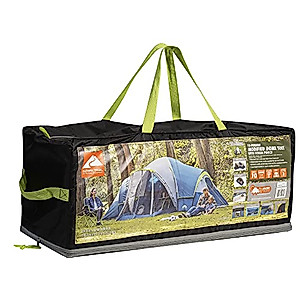 Dome Tent Ozark Trail 10-Person Family Camping Tent with 3 Rooms and Screen Porch, blue