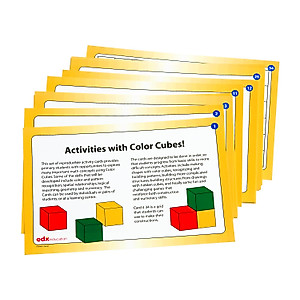 Learning Advantage 7222 Color Cube Activity Cards (Pack of 34)