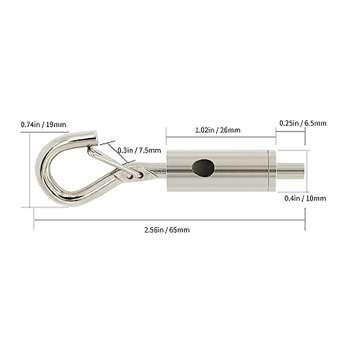 YQL Portable Hook & Eye Turnbuckle Tension for 1/16-3/32 Galvanized /304/316 Stainless Steel Cable Guide Wire Rope light hanging Suspension Accessories Pack-6