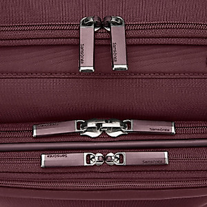 Samsonite Lineate DLX Softside Expandable Luggage with Spinner Wheels, Merlot, Medium Checked