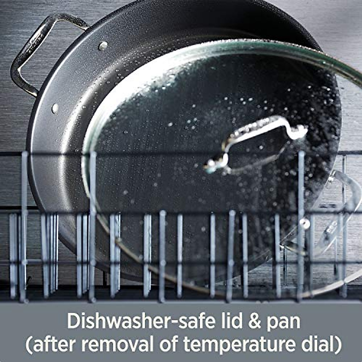 All-Clad SK492 Electric Skillet with Adjustable Temperature Dial, 7 Quart, Stainless Steel