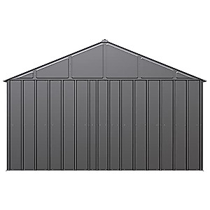 Arrow Sheds Classic 12' x 12' Outdoor Padlockable Steel Storage Shed Building, Charcoal