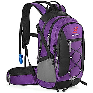 SHARKMOUTH Hydration Pack Backpack - Insulated Daypack with 2.5L Water Bladder for Hiking, Running, Camping, Cycling