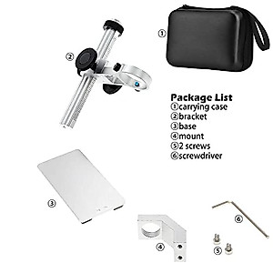 Ninyoon Universal Microscope Stand Pro, Stable Professional Aluminum Alloy Scope Base Holder Support Bracket for Max Diameter 1.4" USB Digital Wireless WiFi Microscope Endoscope Magnifier Camera