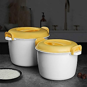 CKMSYUDG Portable Microwave Oven Rice Cooker Multifunctional Steamer 2800Ml Insulation Lunch Box Steaming Utensils for Microwave