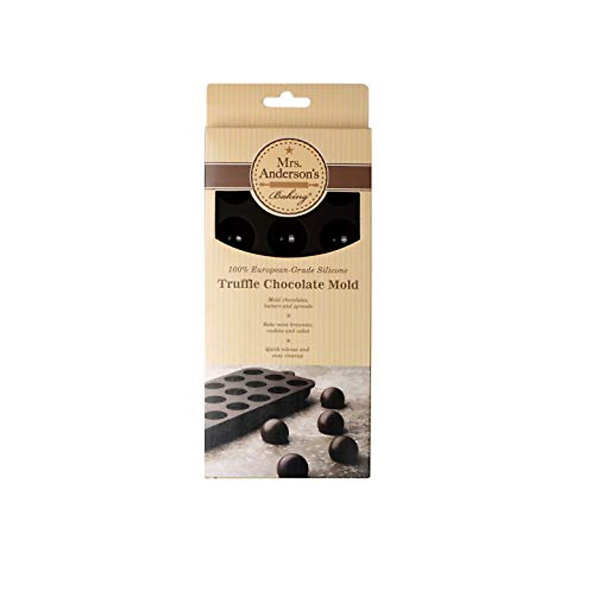 Mrs. Anderson's Baking Chocolate Mold, Truffle, European-Grade Silicone