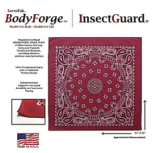 $averPak BodyForge - InsectGuard Permethrin Treated Mosquitoes, Flies, Ticks & More Insect Repellent Bandanna Face Mask Headband (Digital Camo)