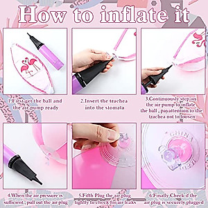 Sratte 36 Pack 12'' Flamingo Party Decorations Pink Inflatable Flamingo Beach Ball Pool Flamingo Float Bulk Water Toys for Hawaiian Tropical Beach Flamingo Party Favors Supplies Gifts