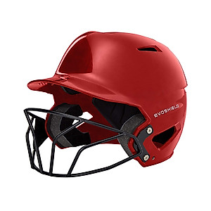 EvoShield XVT Scion Batting Helmet with Facemask, Scarlet - Large/X-Large