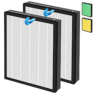 Vital 200S HEPA Replacement Filter for LEVOIT Vital 200S/200S-P Air Purifier,3-in-1 H13 True HEPA High-Efficiency Activated Carbon Filter,Vital 200S-RF,2 Pack,White