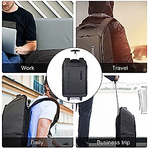 YH&GS Rolling Backpack, Waterproof Backpack with Wheels for Business College Student