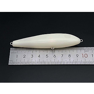 10PCS Unpainted Fishing Pencilbait 9.7cm 9.83g Lipless Popperbaits Artificial Fishing Tackle 8006 with 9mm Free 3D Fishing Eye