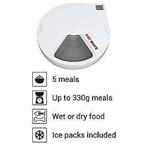 Bundle of Cat Mate C500 Automatic Pet Feeder with 2 Extra Ice Packs