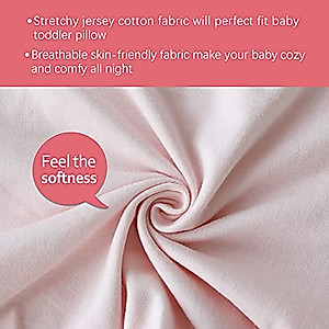 Baby Toddler Pillow for Girls with Pillowcase (13" x 18"), Toddler Pillows for Sleeping, Oeko-TEX Standard 100 Certificated Soft Small Travel Pillow, Pink
