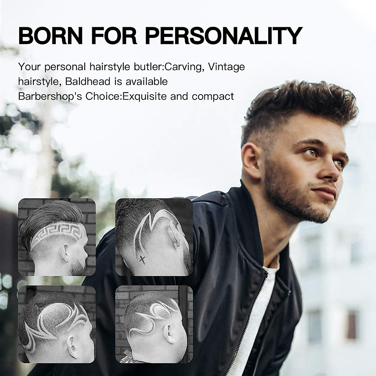 Electric Pro Li Outliner Clippers Cordless for Men Grooming Kits T-Blade Close Cutting Trimmer 0mm Zero Gap Baldhead Beard Shaver Barbershop Rechargeable Hair Clippers（Gold）