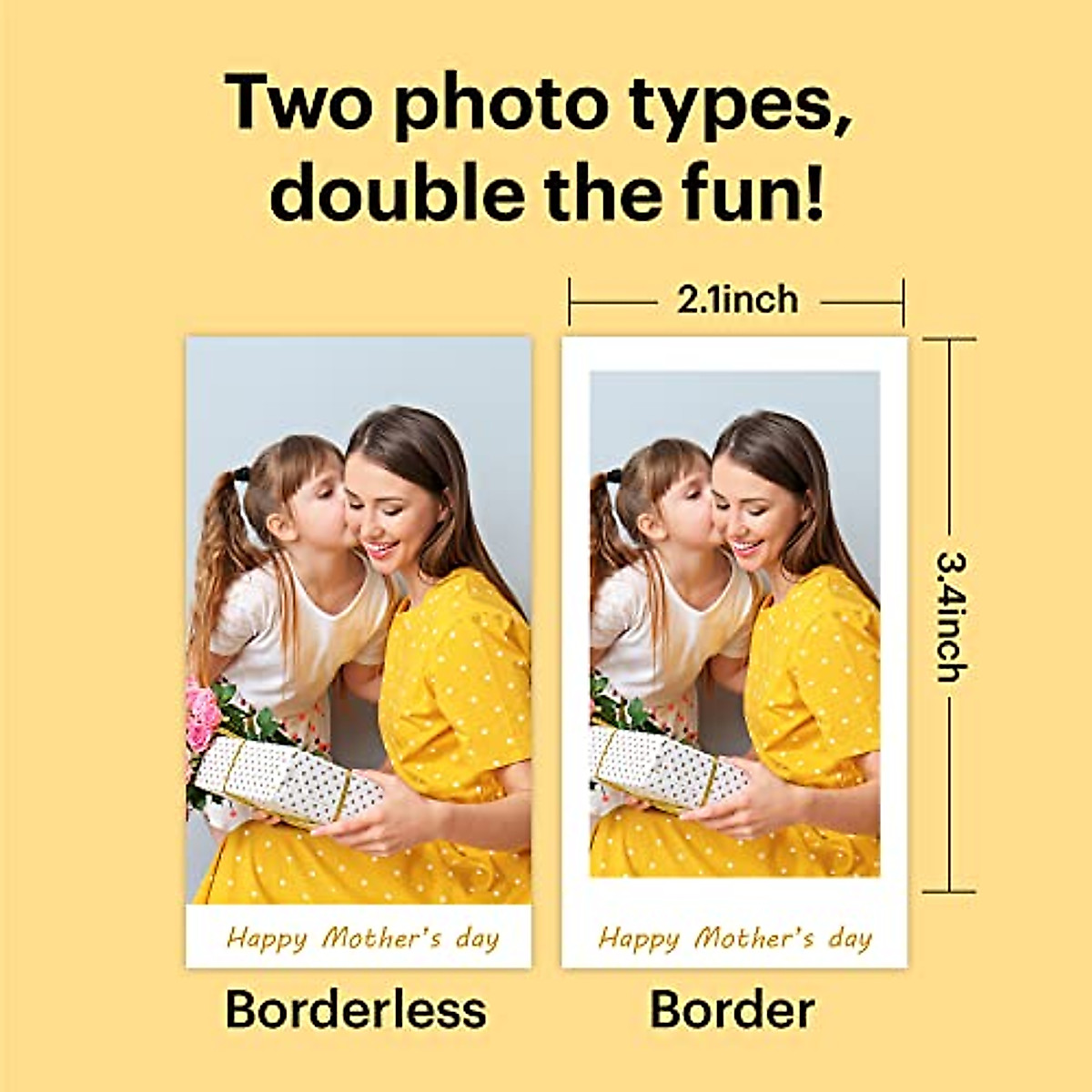 KODAK Mini 2 Retro 4PASS Portable Photo Printer (2.1x3.4 inches) + 8 Sheets, Black