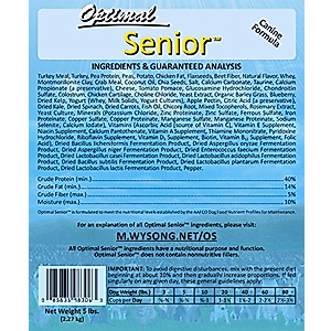 Wysong Optimal Senior - Senior Canine Formula Dog Food- 5 Pound Bag