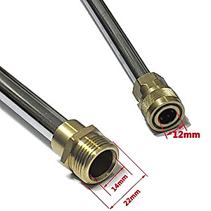 Cozyel 8-Part Pressure Washer Gun Replacement Kit, 5 Quick Connect Pressure Washer Tips, 3600PSI Power Washer Gun, 26Ft 3000PSI Pressure Washer Hose, 19" Pressure Washer Wand, Pressure Washer Parts