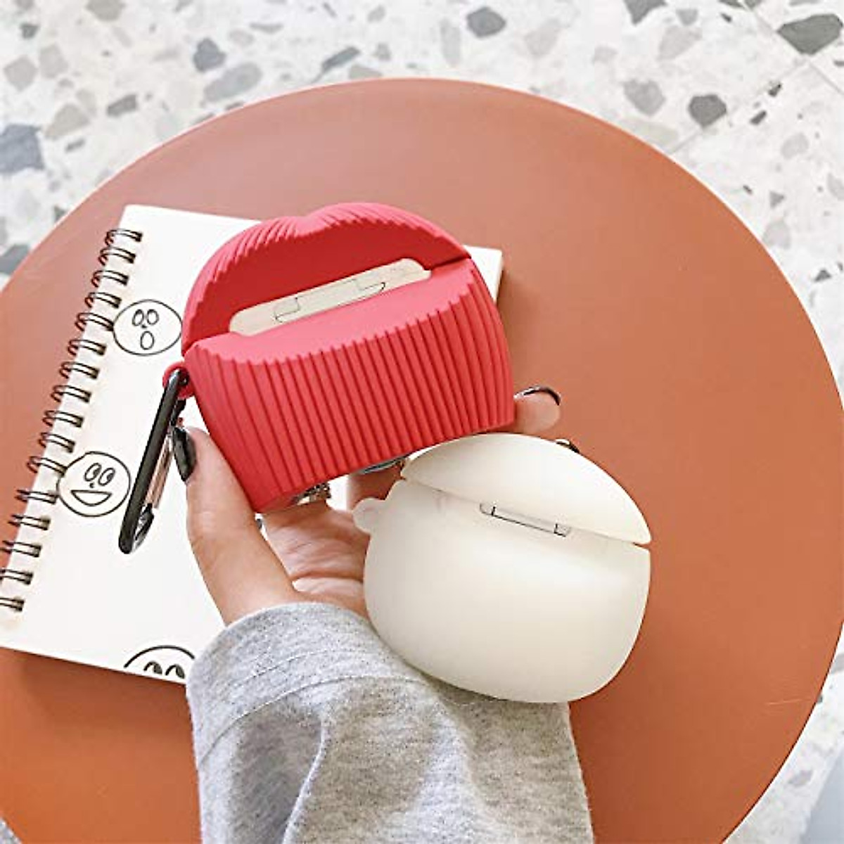 Jowhep Case for AirPod Pro 2019/Pro 2 Gen 2022 Cartoon Cute Silicone Cover with Keychain Fashion Funny Shockproof Soft Skin for Air Pods Pro Women Kids Kawaii Shell Cases for AirPods Pro Blue Girl