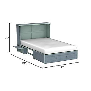 Night & Day Furniture Poppy Skye with Mattress Murphy Cabinet Bed, Queen,