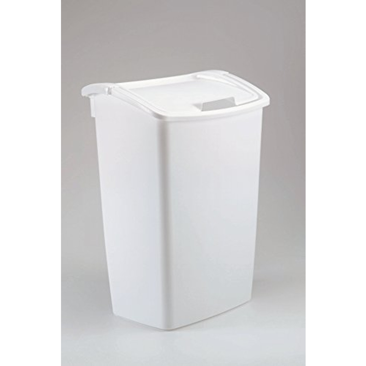 Rubbermaid, 11.25 Gallon, White Dual-Action Swing Lid Trash Can for Home, Kitchen, and Bathroom Garbage